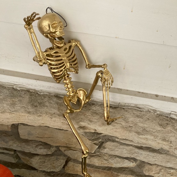 Accents | 24 Inch Tall Posable Gold Skeleton | Poshmark